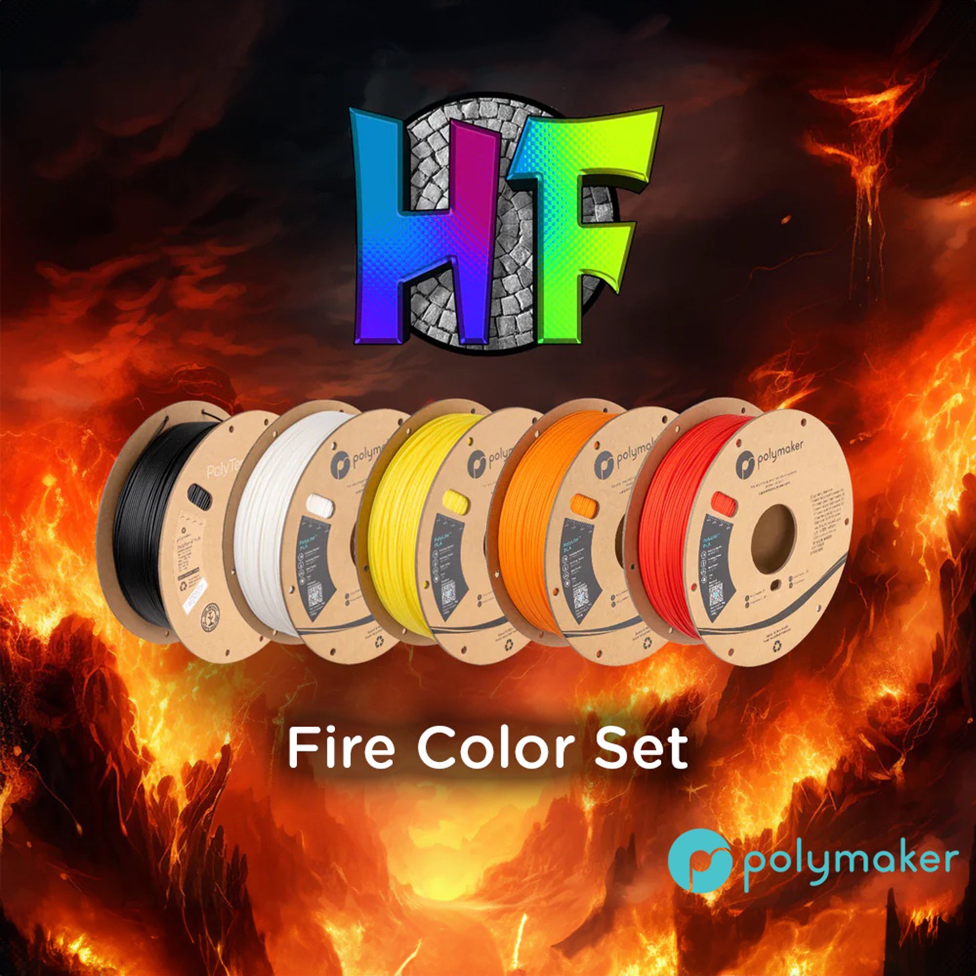 Polymaker Polymaker HueForge Fire Set Filament 1.75mm | DIYFPV