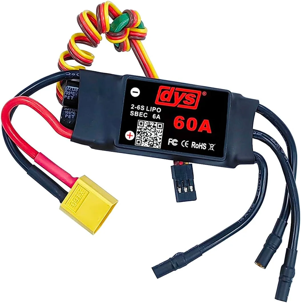 DYS 60A 2-6S Brushless ESC With 5V/6A BEC For RC fixed-wing Aircraft ...