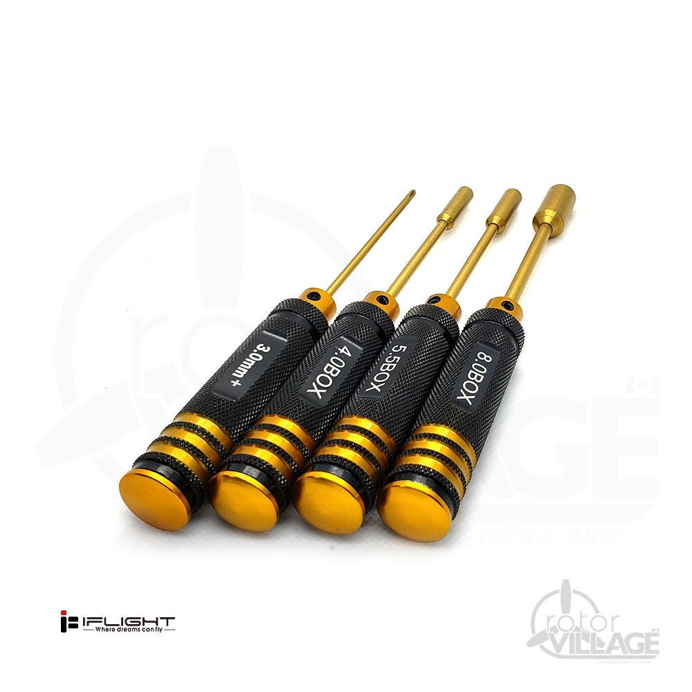 Titanium Plated Socket Driver Tool Kit - 4/5.5/8/3+mm - 4pcs - DIYFPV