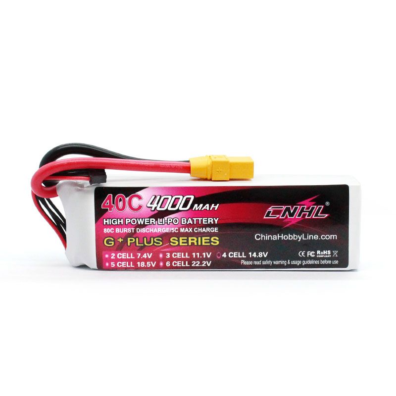 CNHL 4000mAh 14.8V 4S 40C Lipo Battery XT90 [DG] | DIYFPV