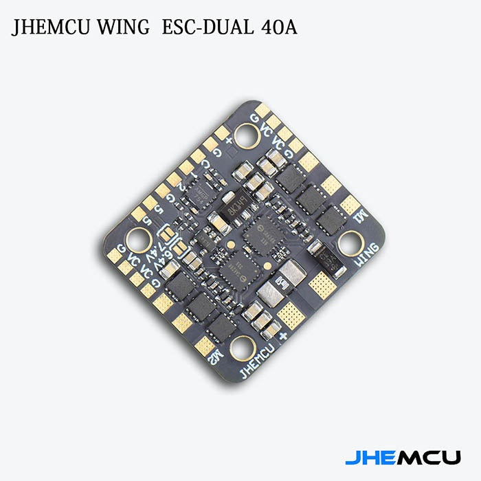 JHEMCU Brushless Wing Dual 40A 2in1 ESC - 20x20mm | DIYFPV.COM