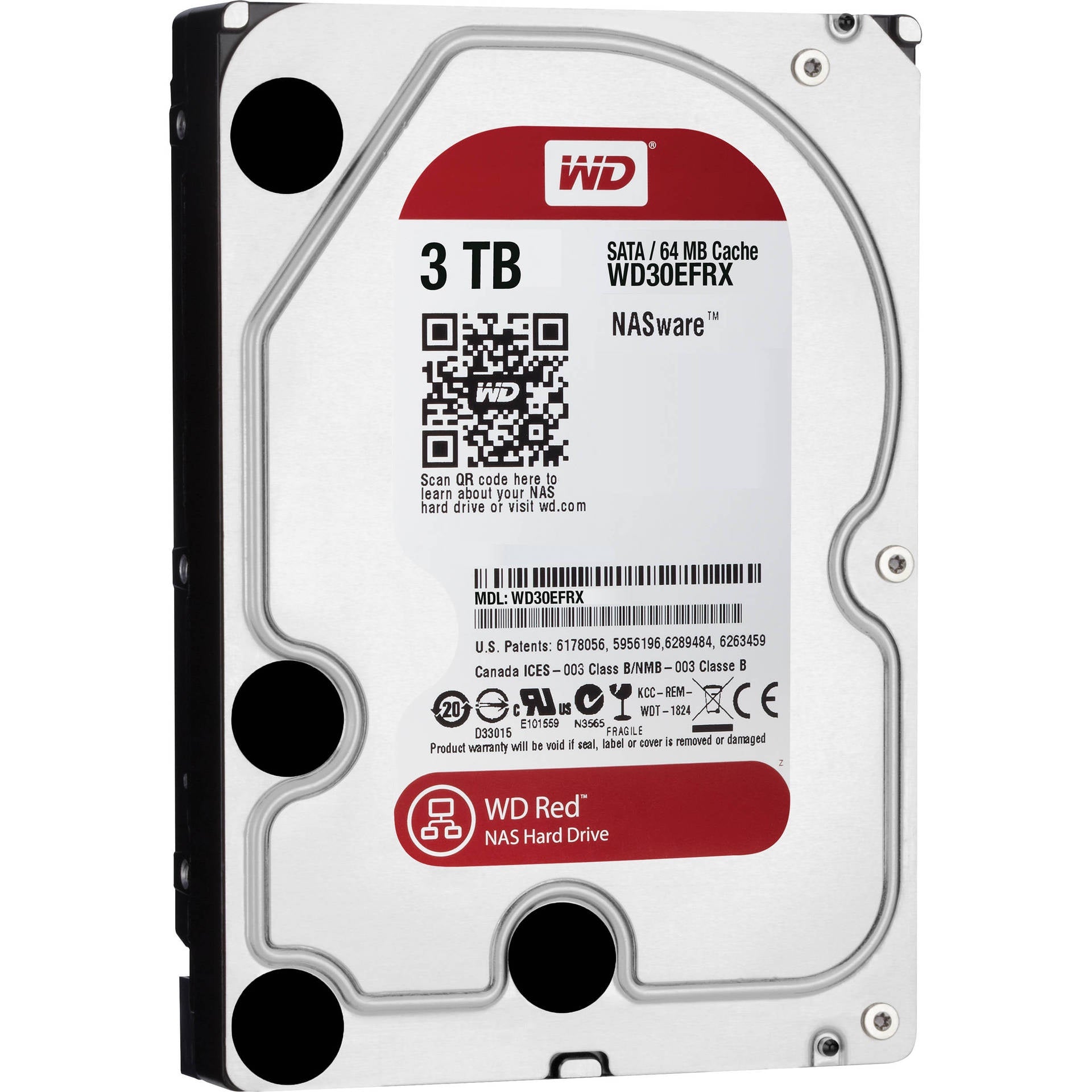 Western Digital WD Red 3TB 3.5" NAS HDD SATA3 5400RPM 256MB Cache 24x7 ...