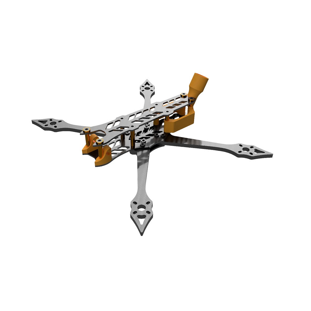 Quadifier Diamondback HD DJI O3 5" Freestyle Frame - Orange Hardware and TPU (REV. 2) | DIYFPV