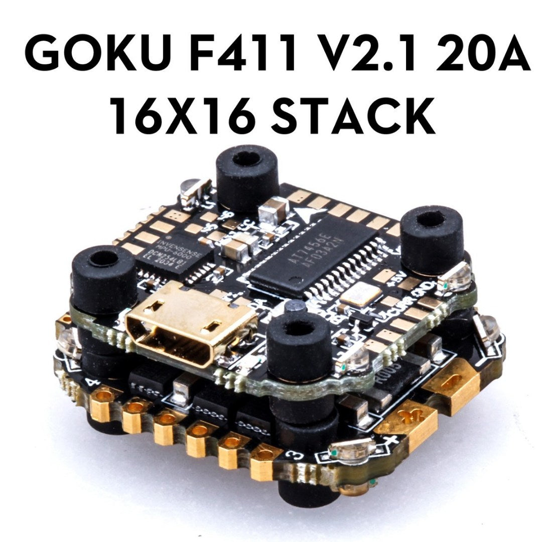 GOKU F4 20A STACK V2.1 ( MPU 6000 ) 16mm X 16mm | DIYFPV.COM