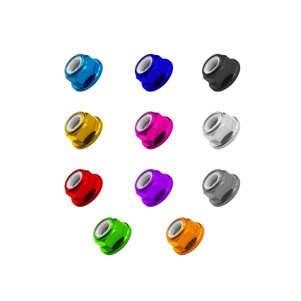 M5 Anodized Motor Prop Nut, Nylock, Flanged (5pcs) - Choose Color - DIYFPV